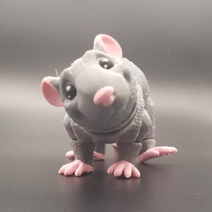 Happy Rat 3D Printed Articulated Fidget for Desk, Friends and Family - Etsy
