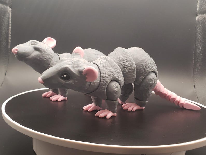 Happy Rat 3D Printed Articulated Fidget for Desk, Friends and Family - Etsy