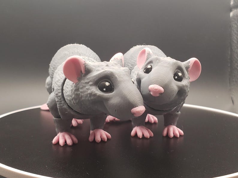 Happy Rat 3D Printed Articulated Fidget for Desk, Friends and Family - Etsy