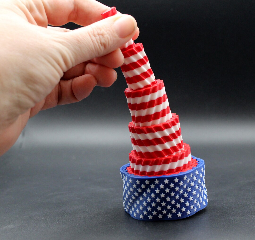 Stars and Stripes 3D Printed Fidget Slider – Patriotic Desk Toy - Etsy