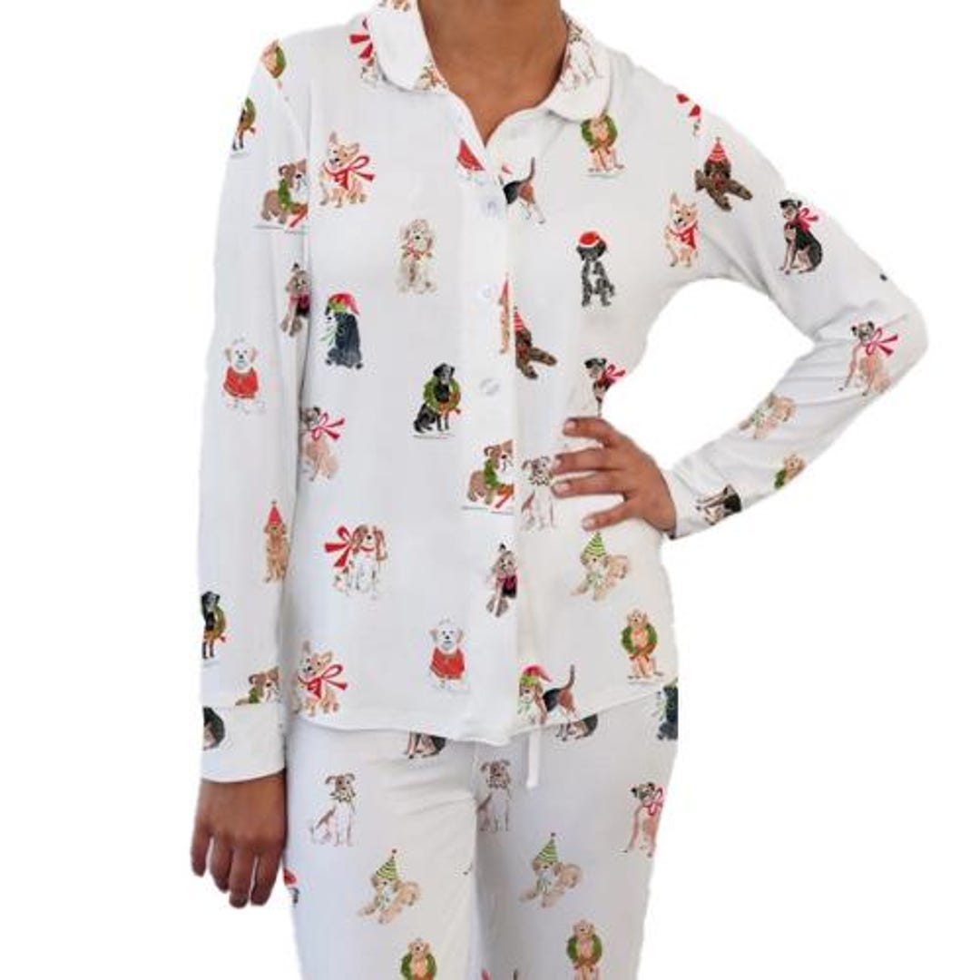 Christmas Dogs Pajama Pant & Top Set Sizes Small, Medium, Large Cooling ...