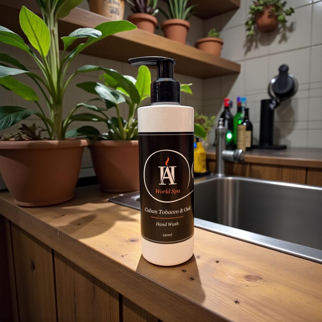 World Spa Cuban Tobacco & Oak Hand Wash – Luxury Vegan Liquid Soap ...