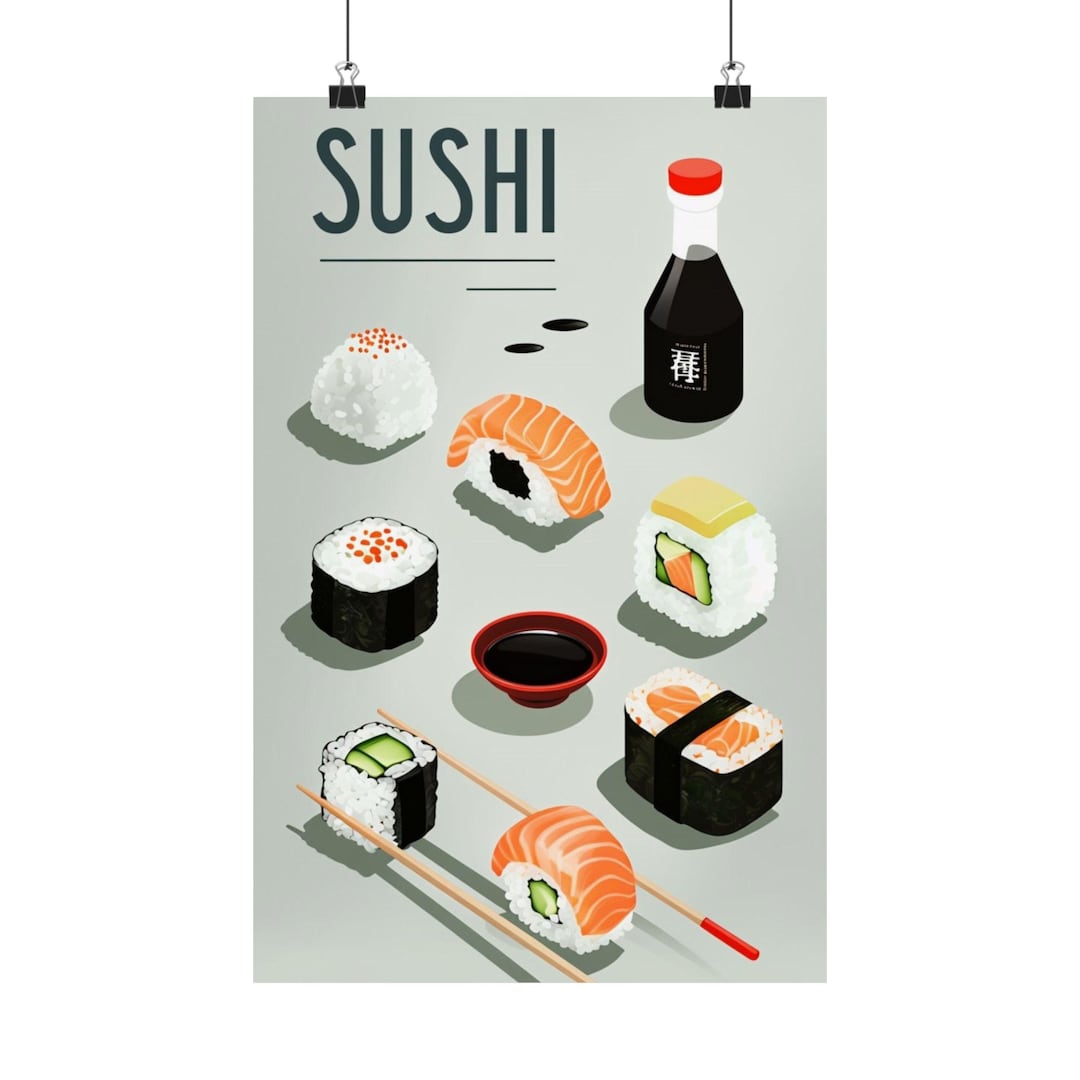 Sushi Poster - Etsy