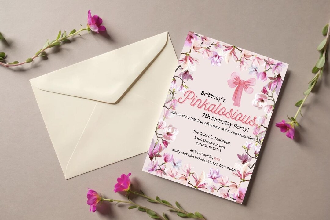 Perfect Pink Birthday Party Invitation | Pink Birthday | Girl Birthday ...