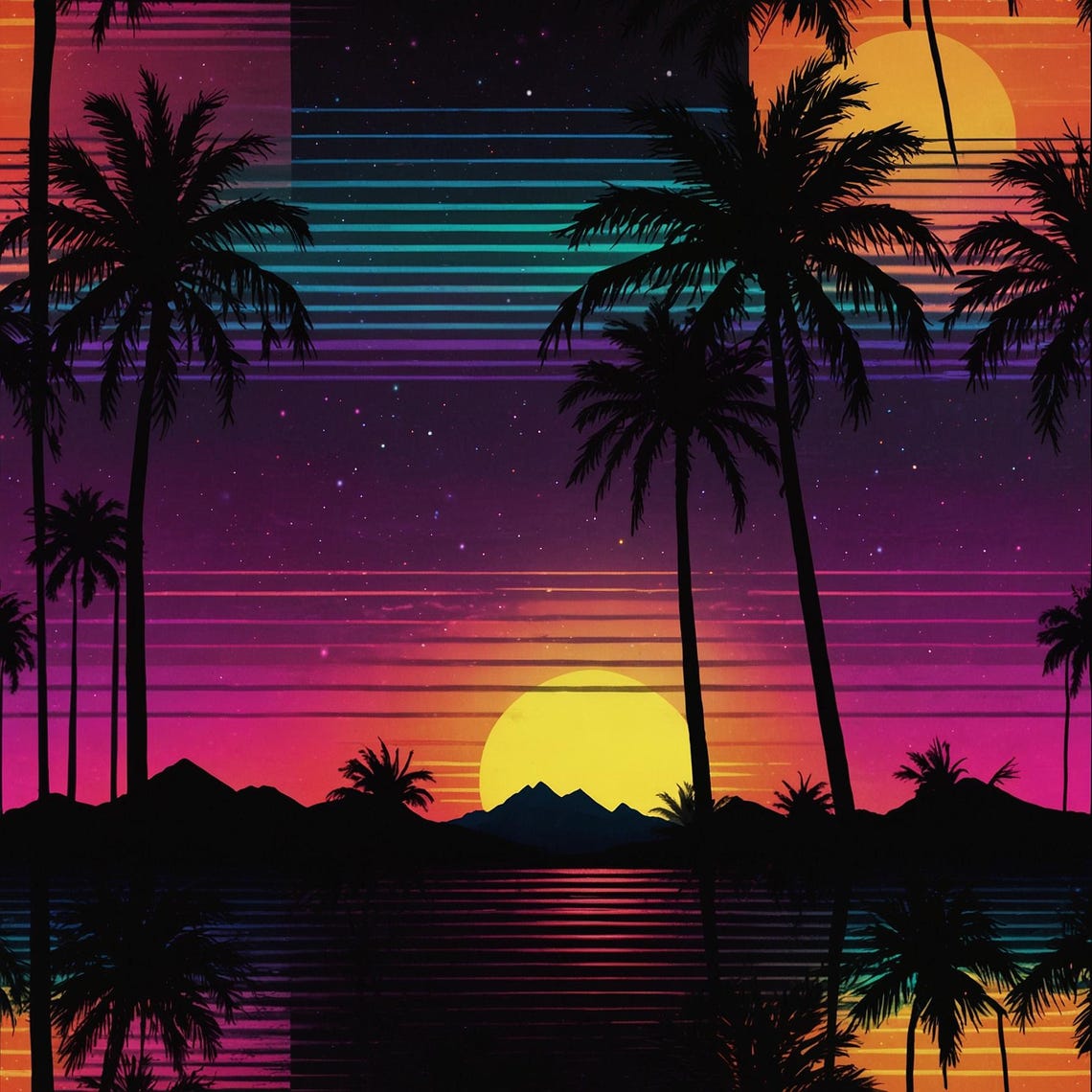 Retro 80s Synthwave T-shirt Design Bundle JPEG PNG SVG Files Custom ...