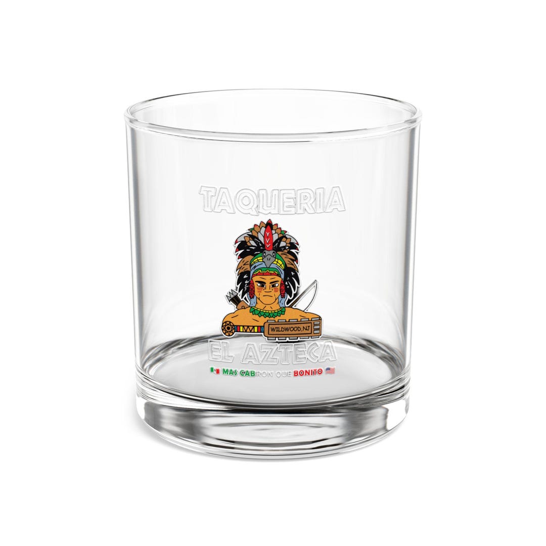 El Azteca Rocks Glass, 10oz Unique Drinkware for Celebrations, Gift for ...