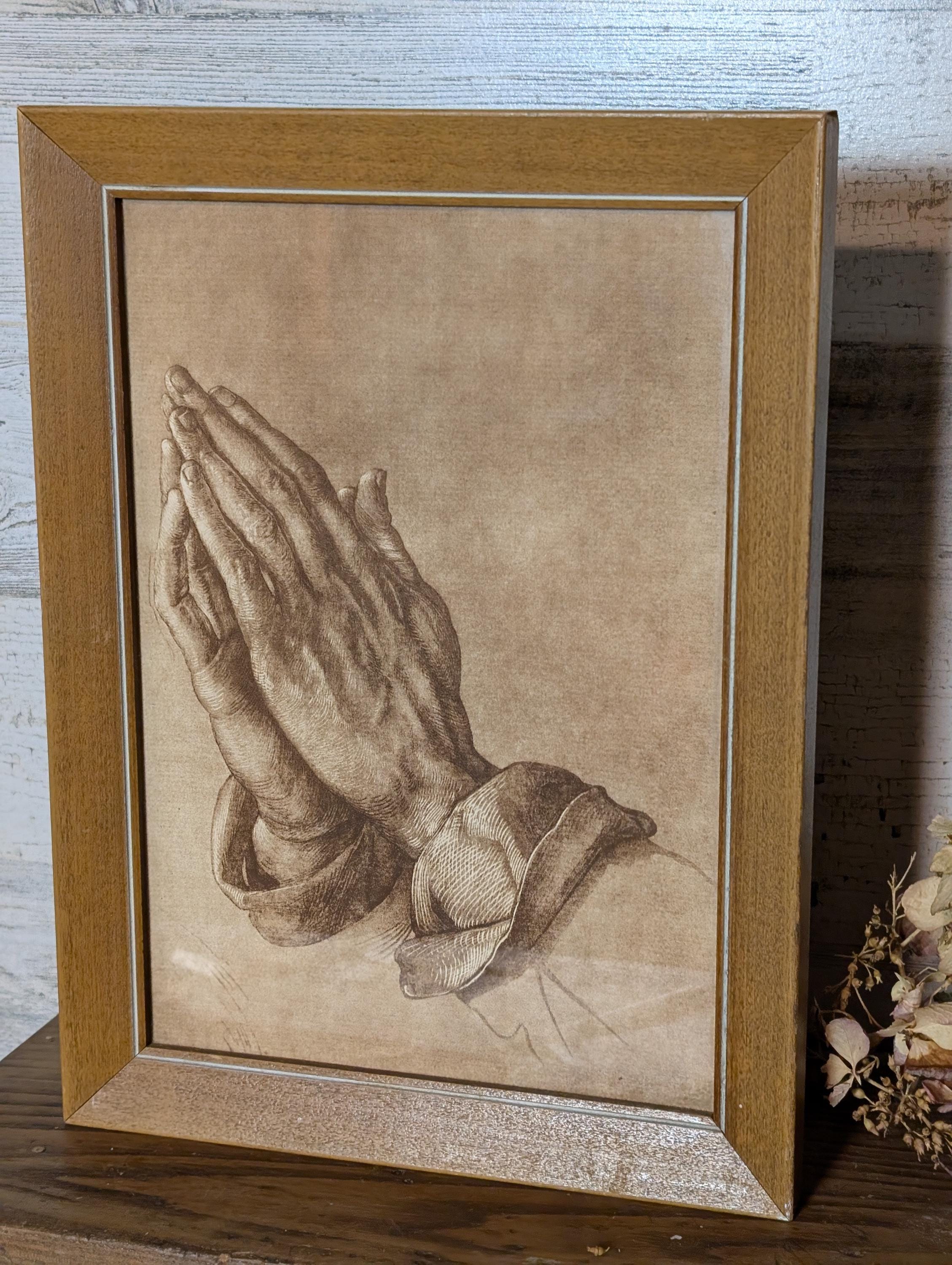 Vintage Praying Hands Print, Framed - Etsy