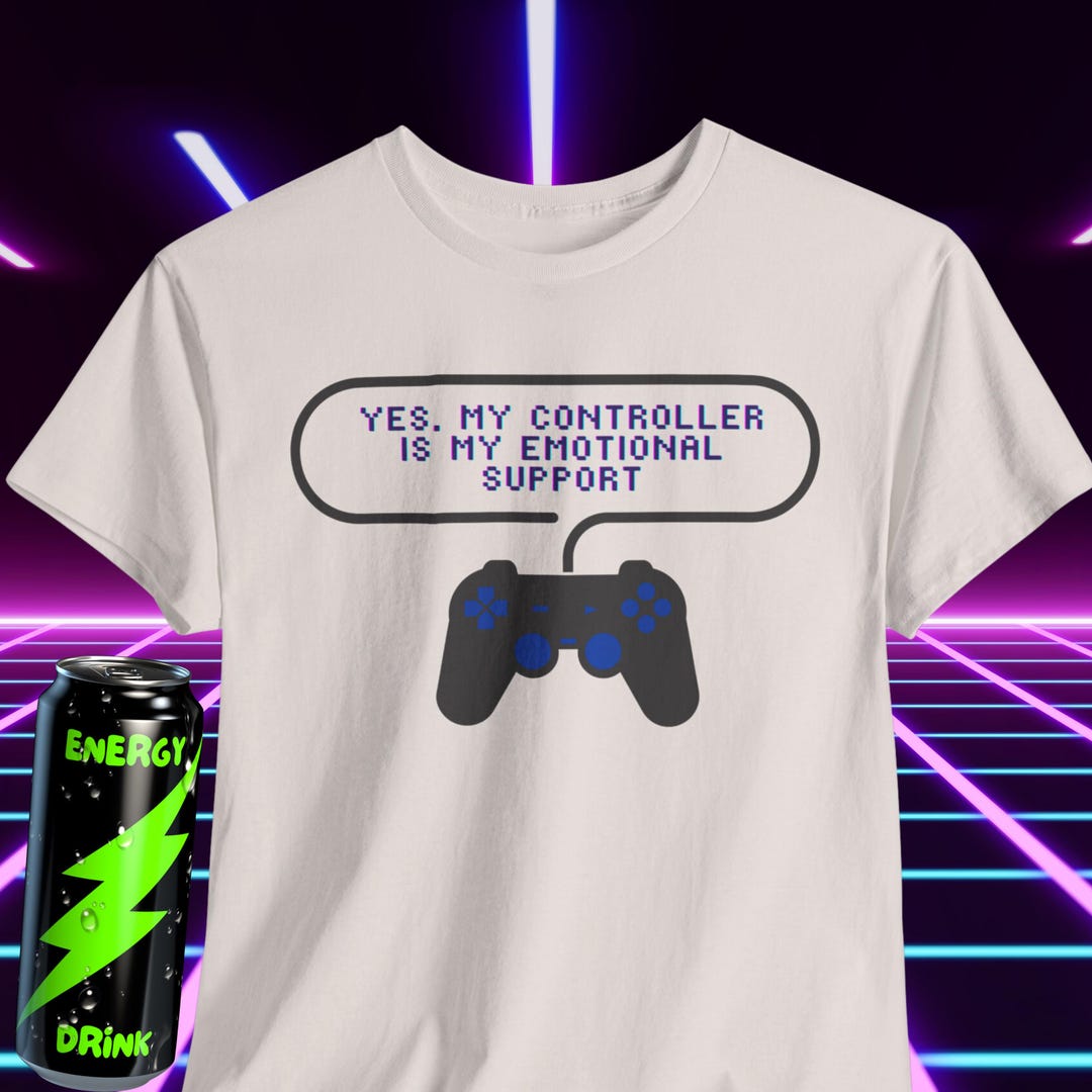 Video Game Controller Unisex Heavy Cotton Tee, Emotional Support Gaming ...