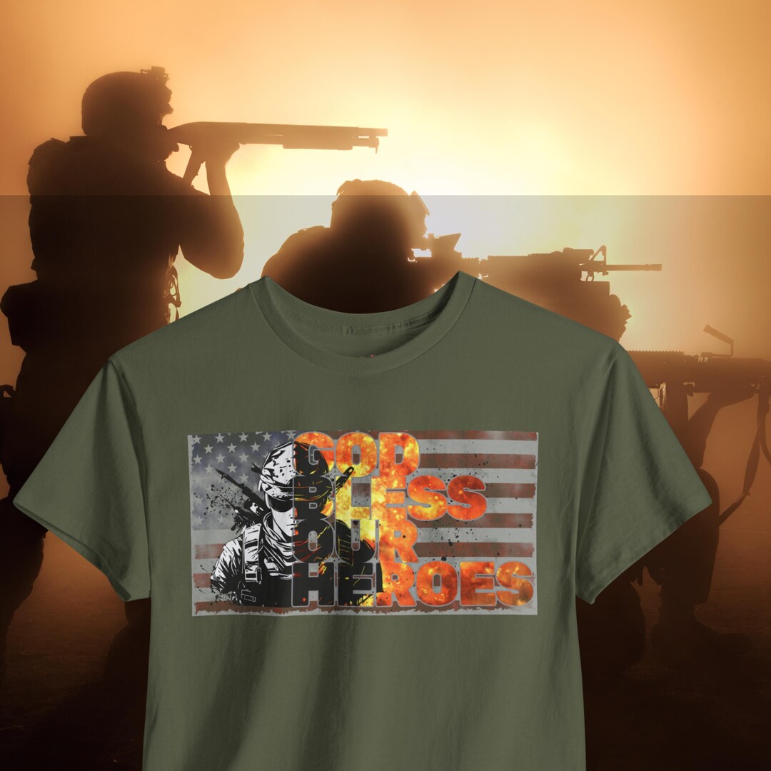 Military Soldiers Battle Unisex Heavy Cotton Tee, Veteran Gift, Armed ...
