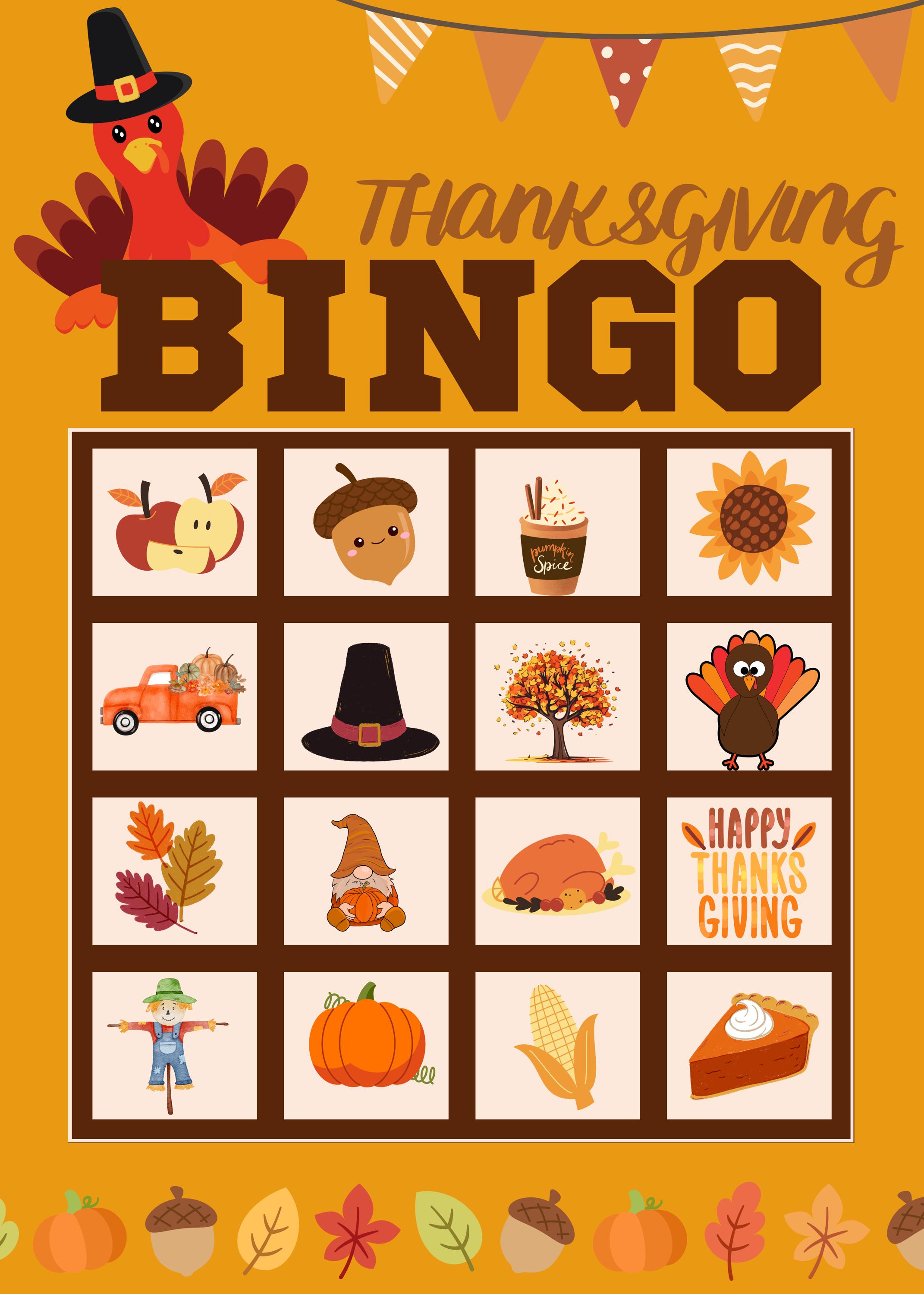 Thanksgiving Bingo Cards - Digital Download! - Etsy