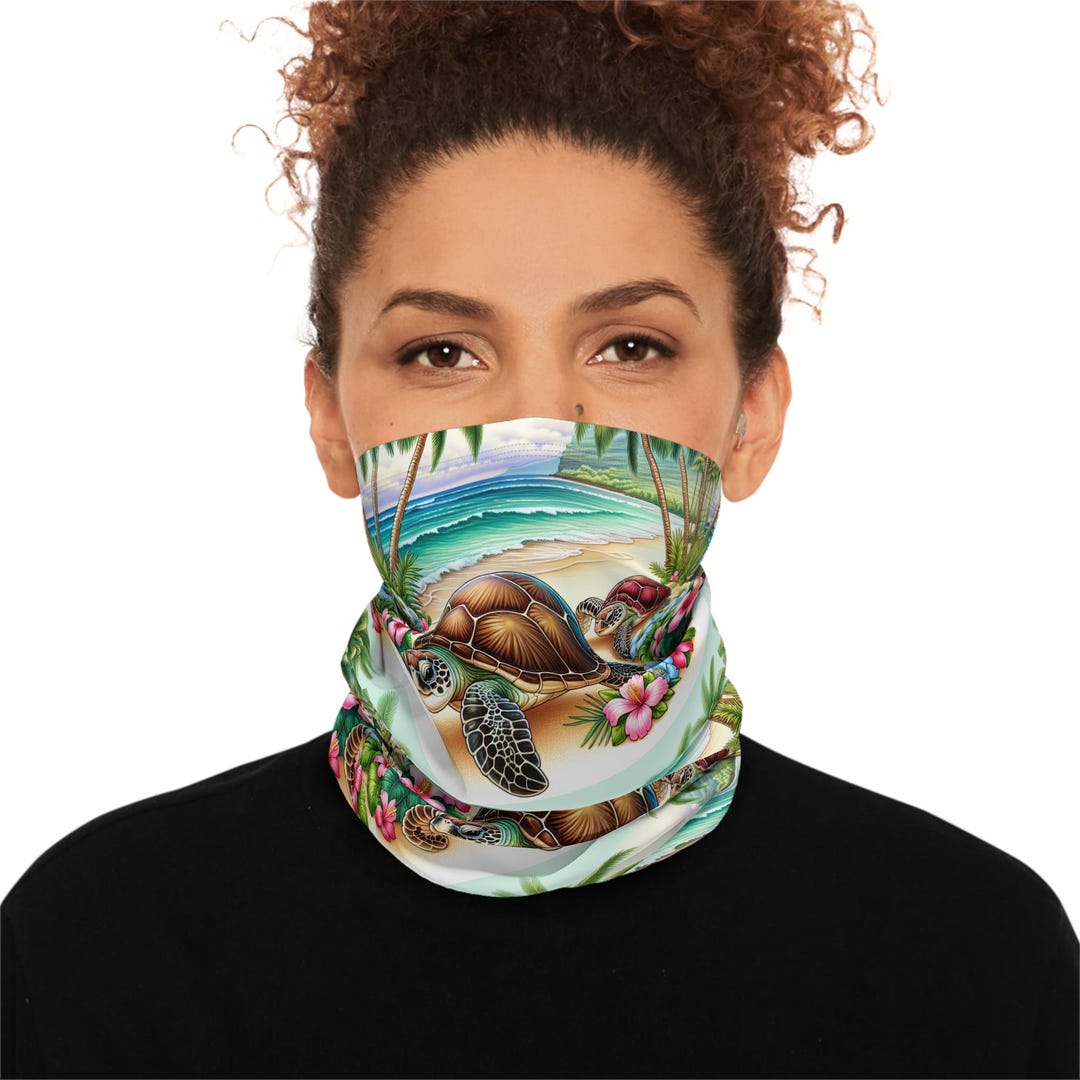 Neck Gaiter, Sea Turtle, Neck Warmer, Summer Scarf, Gift for Hikers ...