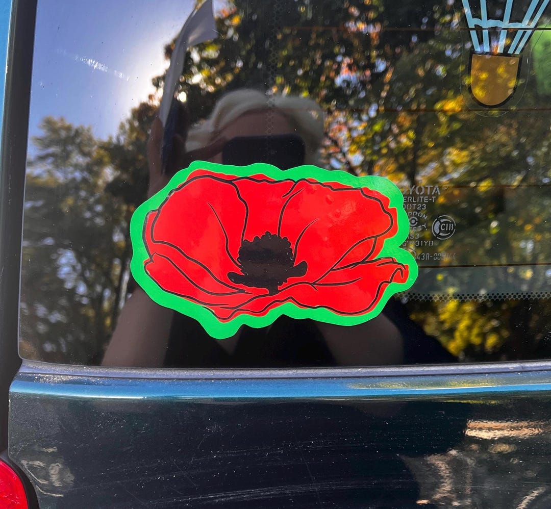 Red Poppy Flower of Palestine Decal - Etsy