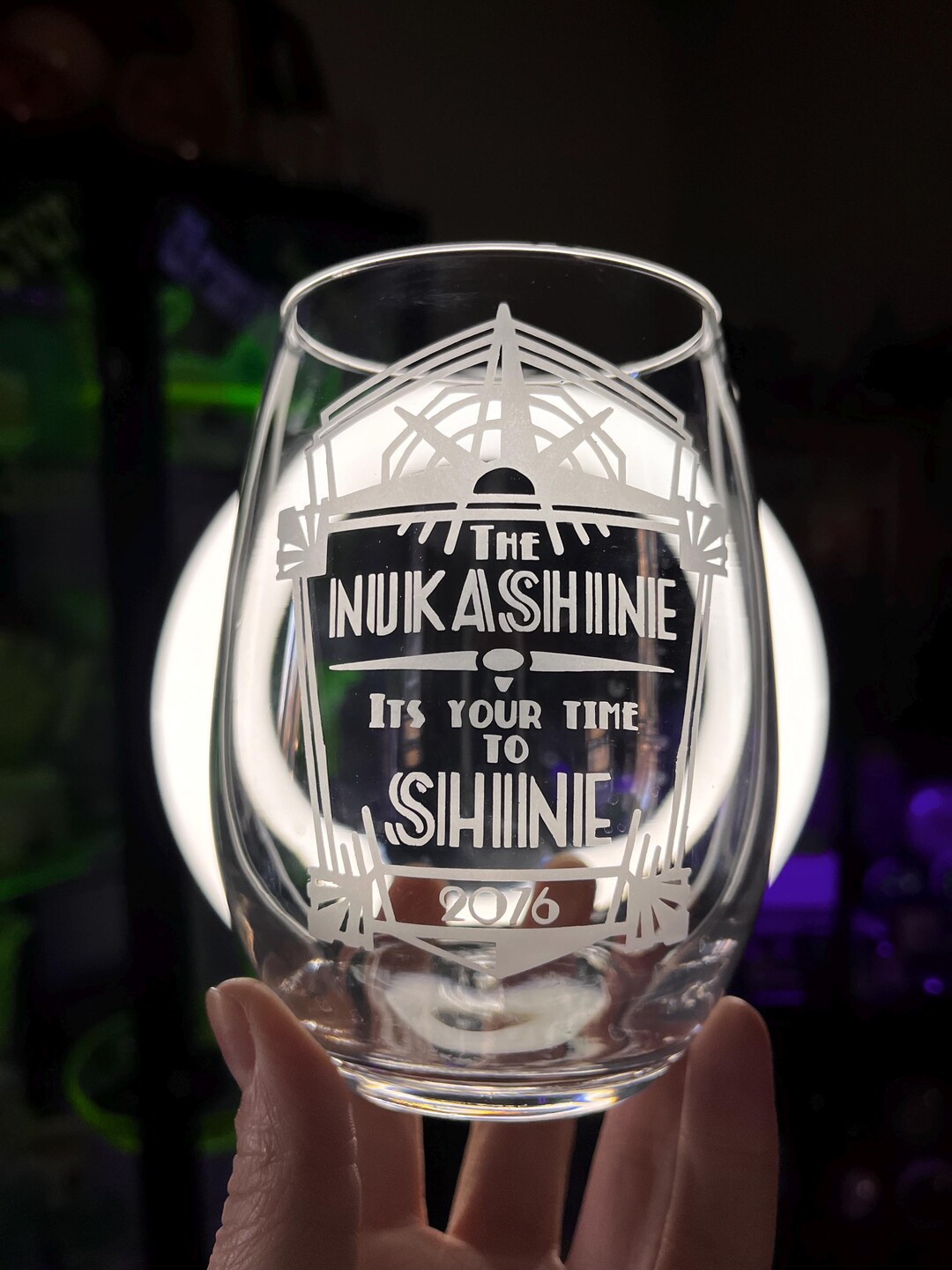 Nukashine Fallout Wine, Champagne, and Pint Glasses for New Years and ...