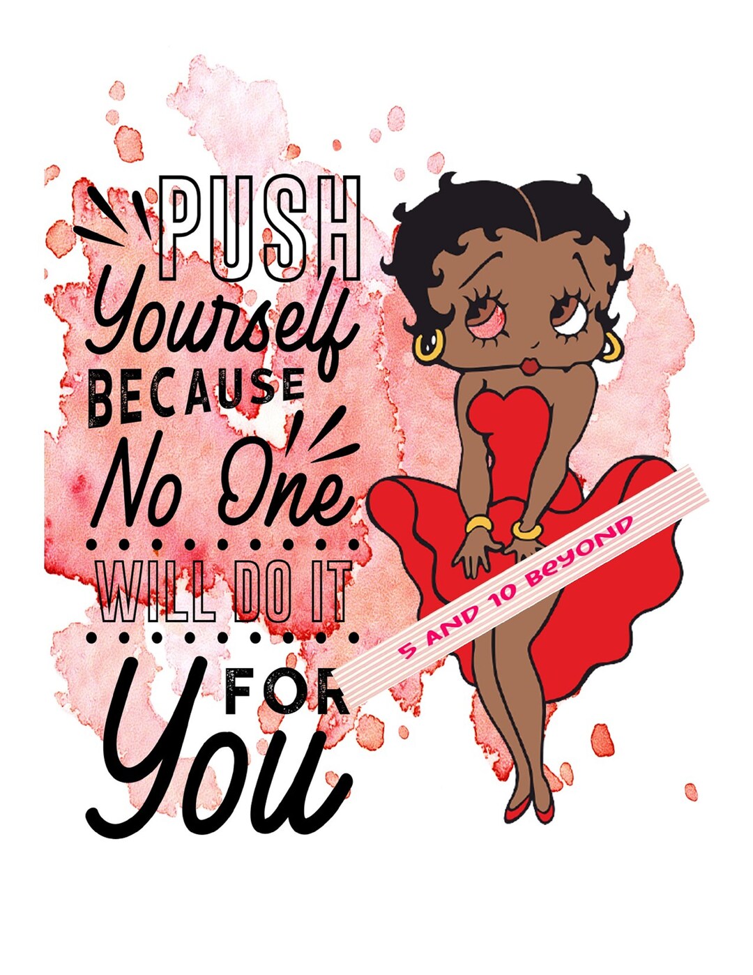 JN0114 Push Yourself Because No One Will Do It for You DOWNLOAD ONLY - Etsy