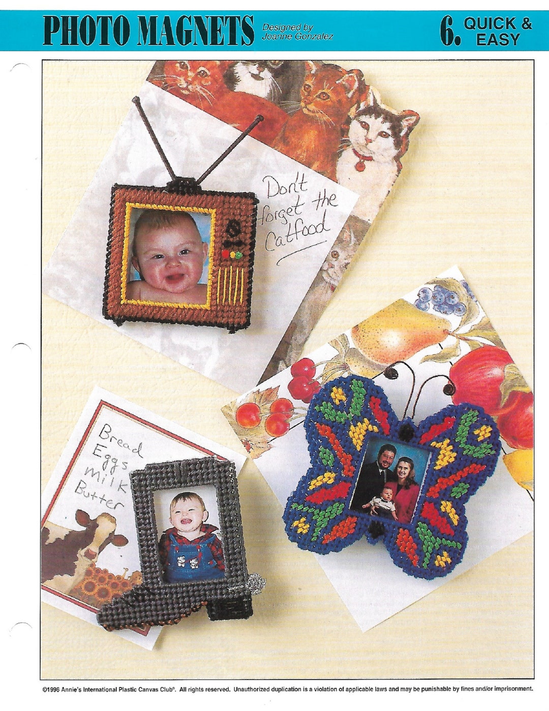 Photo Magnets. plastic Canvas quick & Easy ONE - Etsy