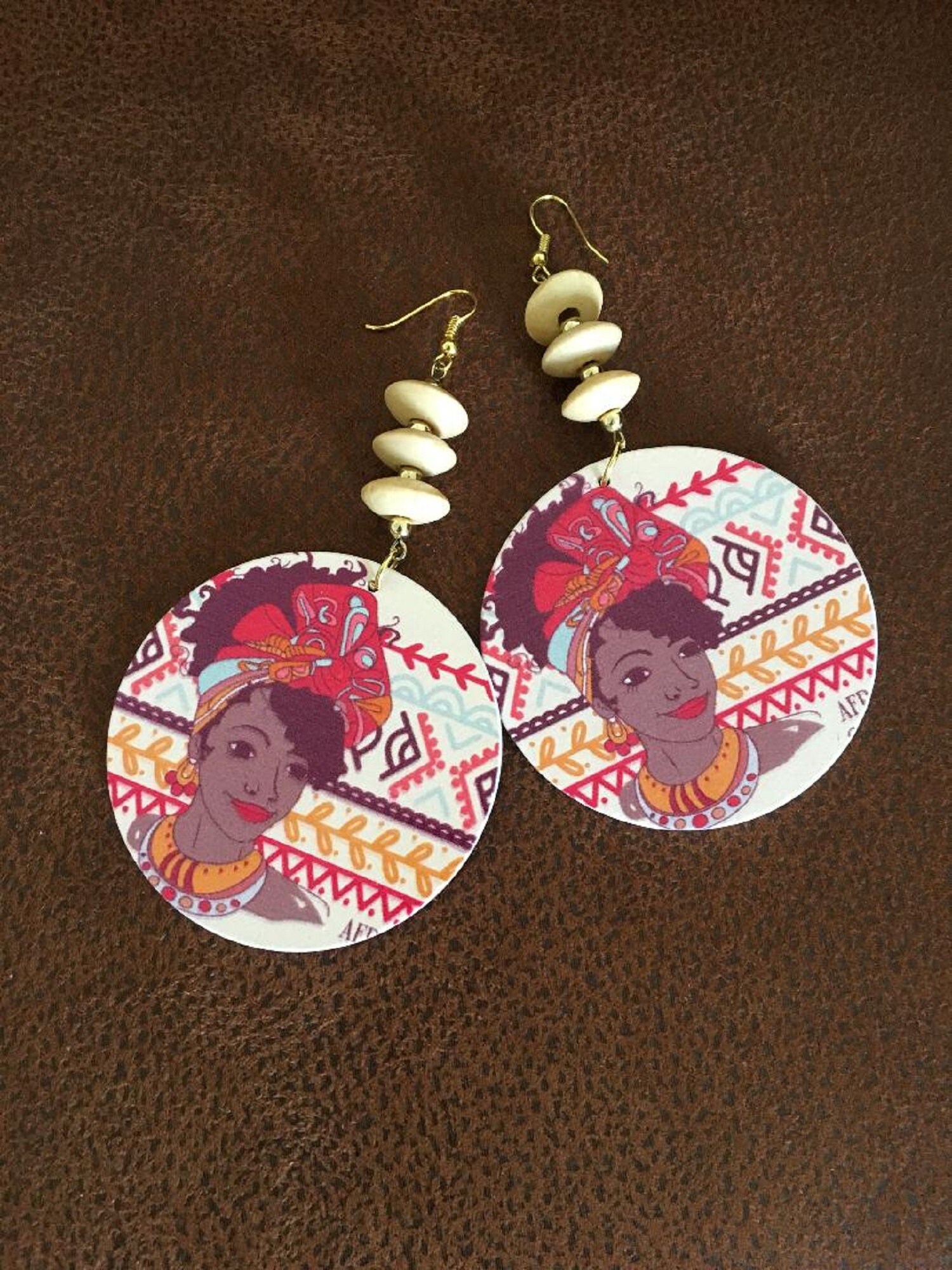 AA0012 Mimi African American Wooden Round Afrocentric Ethnic - Etsy