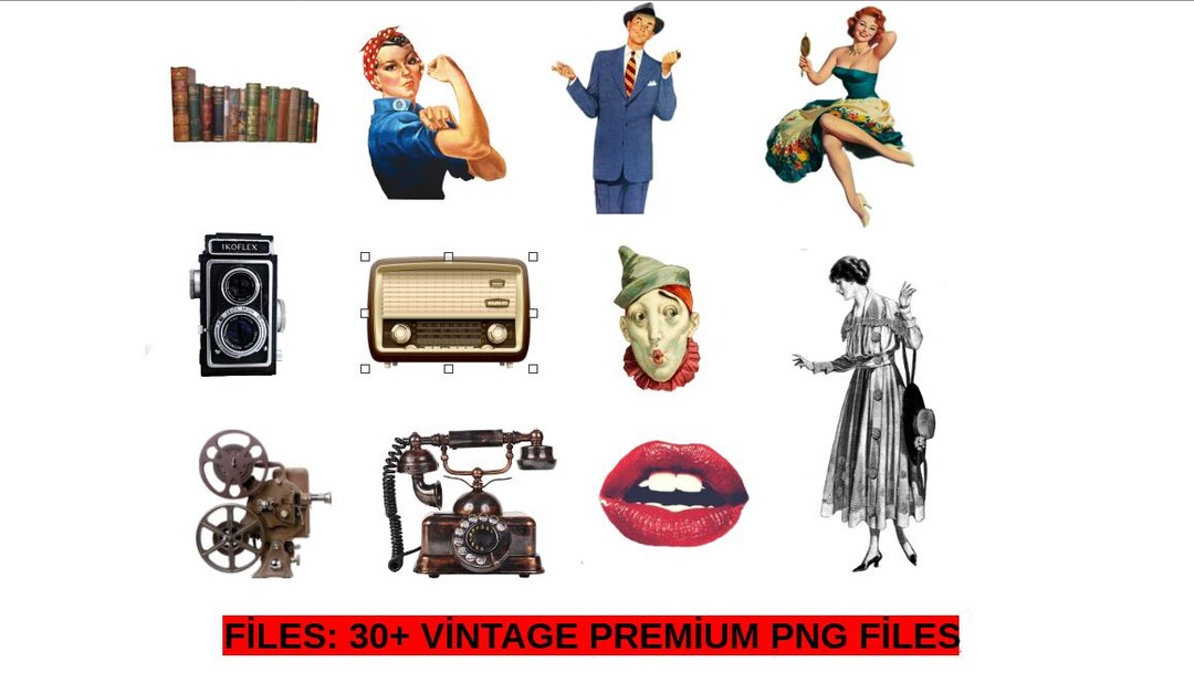 Premium Vintage Png Files - Etsy