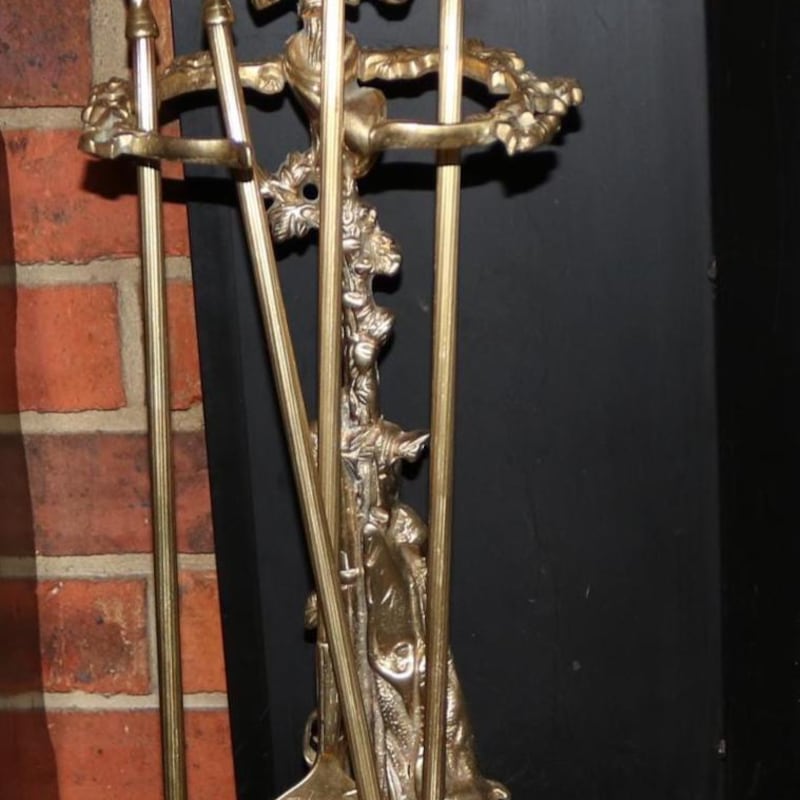 Vintage Brass Fire Poker - Etsy