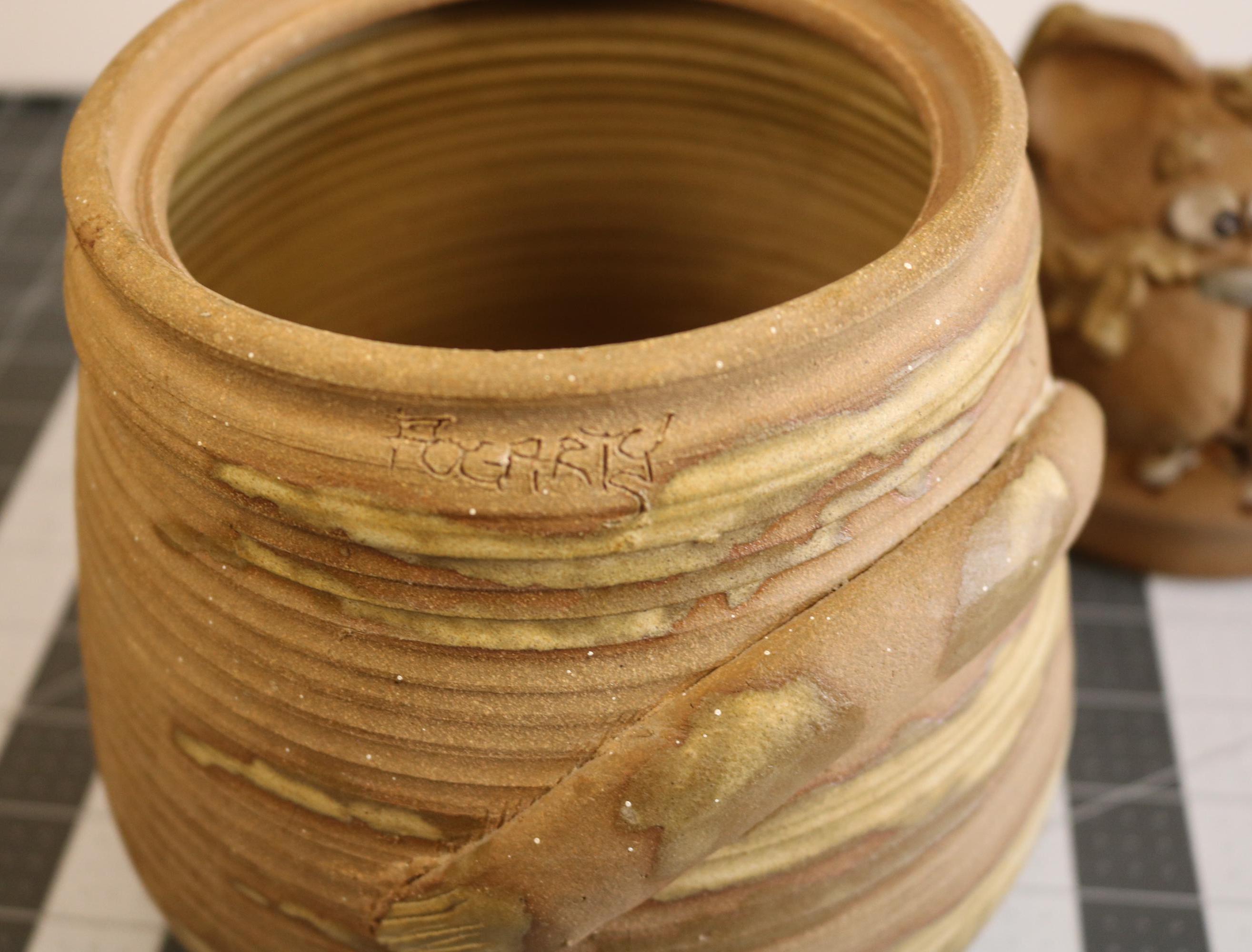 Fogarty Hand Made Pottery Cat Cookie Jar - Etsy