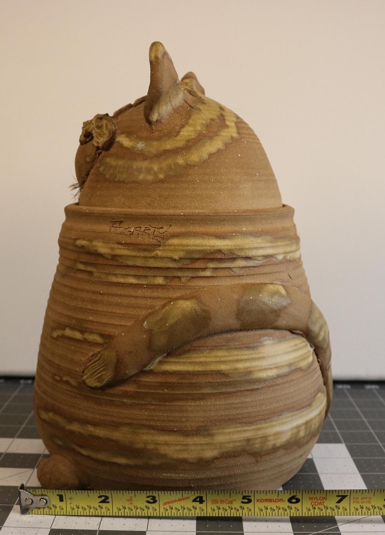 Fogarty Hand Made Pottery Cat Cookie Jar - Etsy
