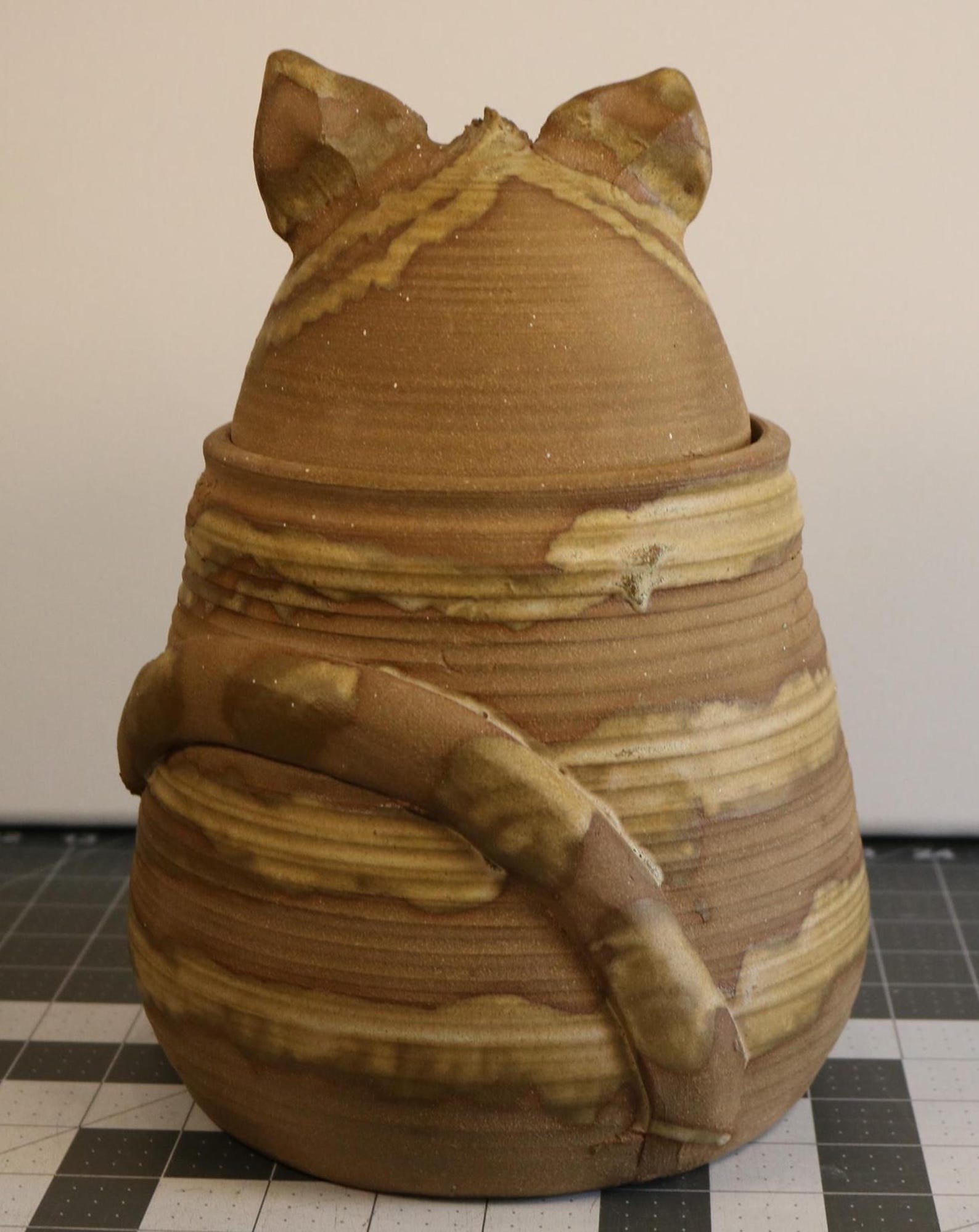 Fogarty Hand Made Pottery Cat Cookie Jar - Etsy