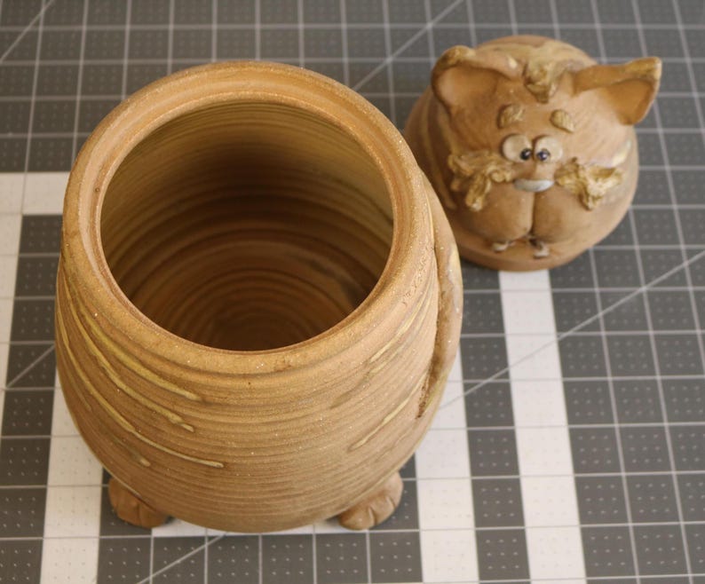 Fogarty Hand Made Pottery Cat Cookie Jar - Etsy