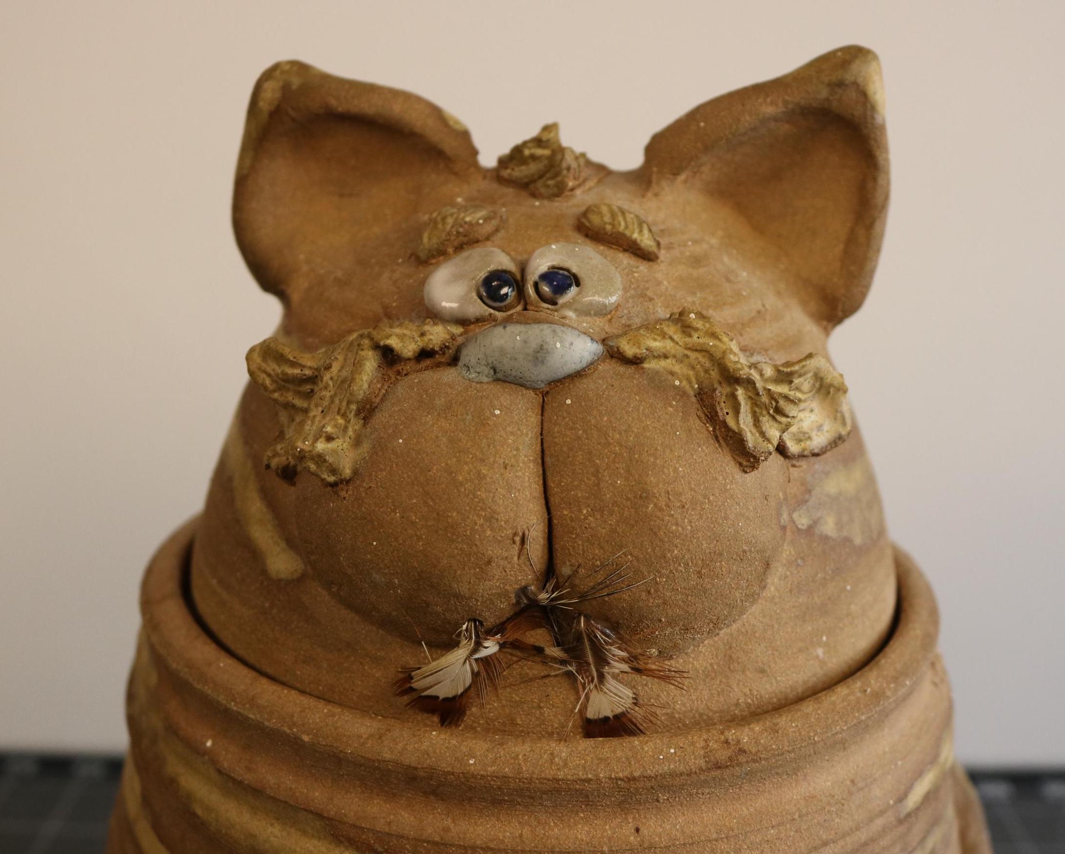 Fogarty Hand Made Pottery Cat Cookie Jar - Etsy