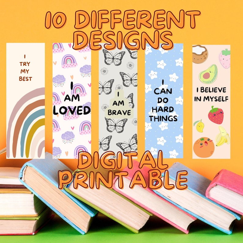 Positive Affirmations Bookmarks for Kids - Motivational and Encouraging ...