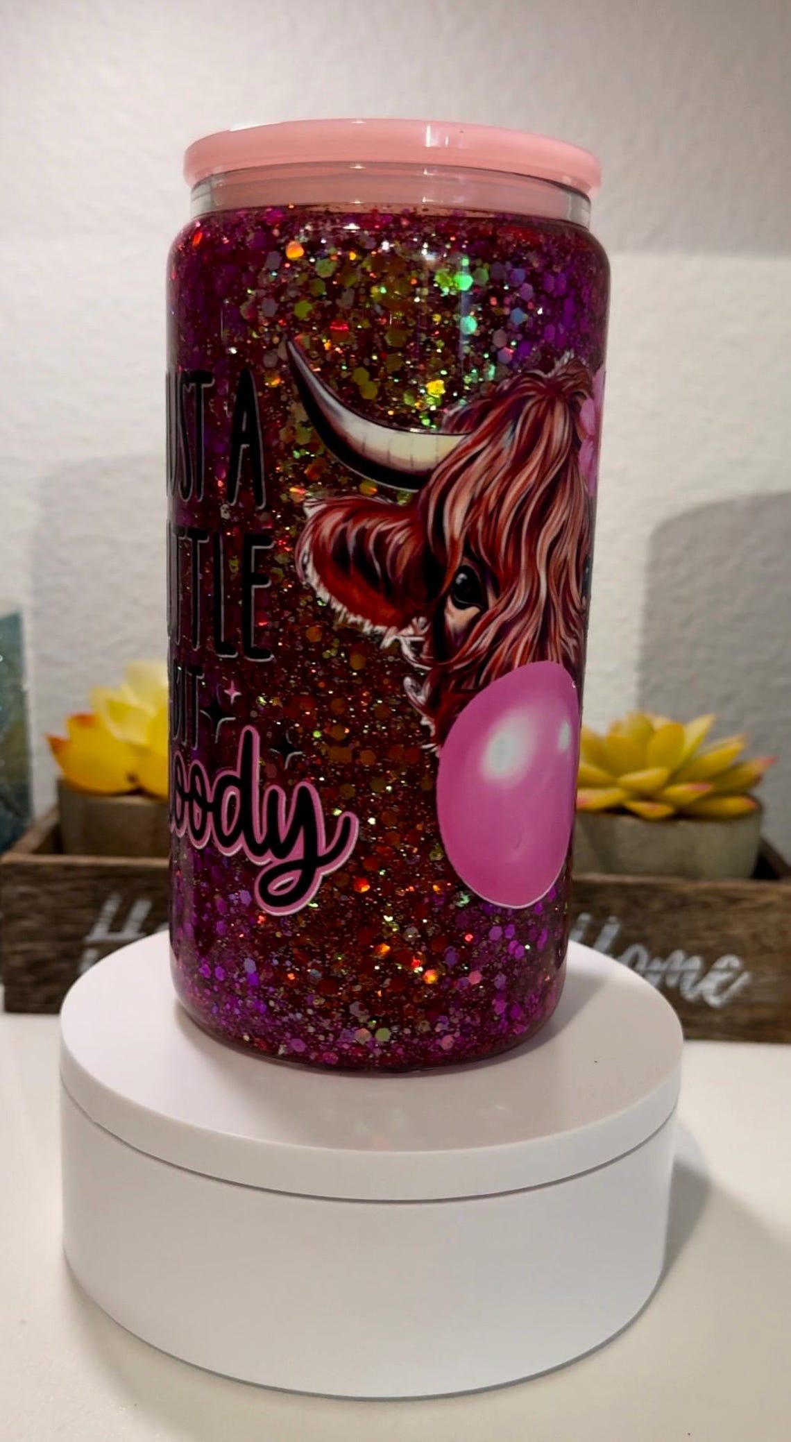 Highland Cow Snow Globe Tumbler - Etsy