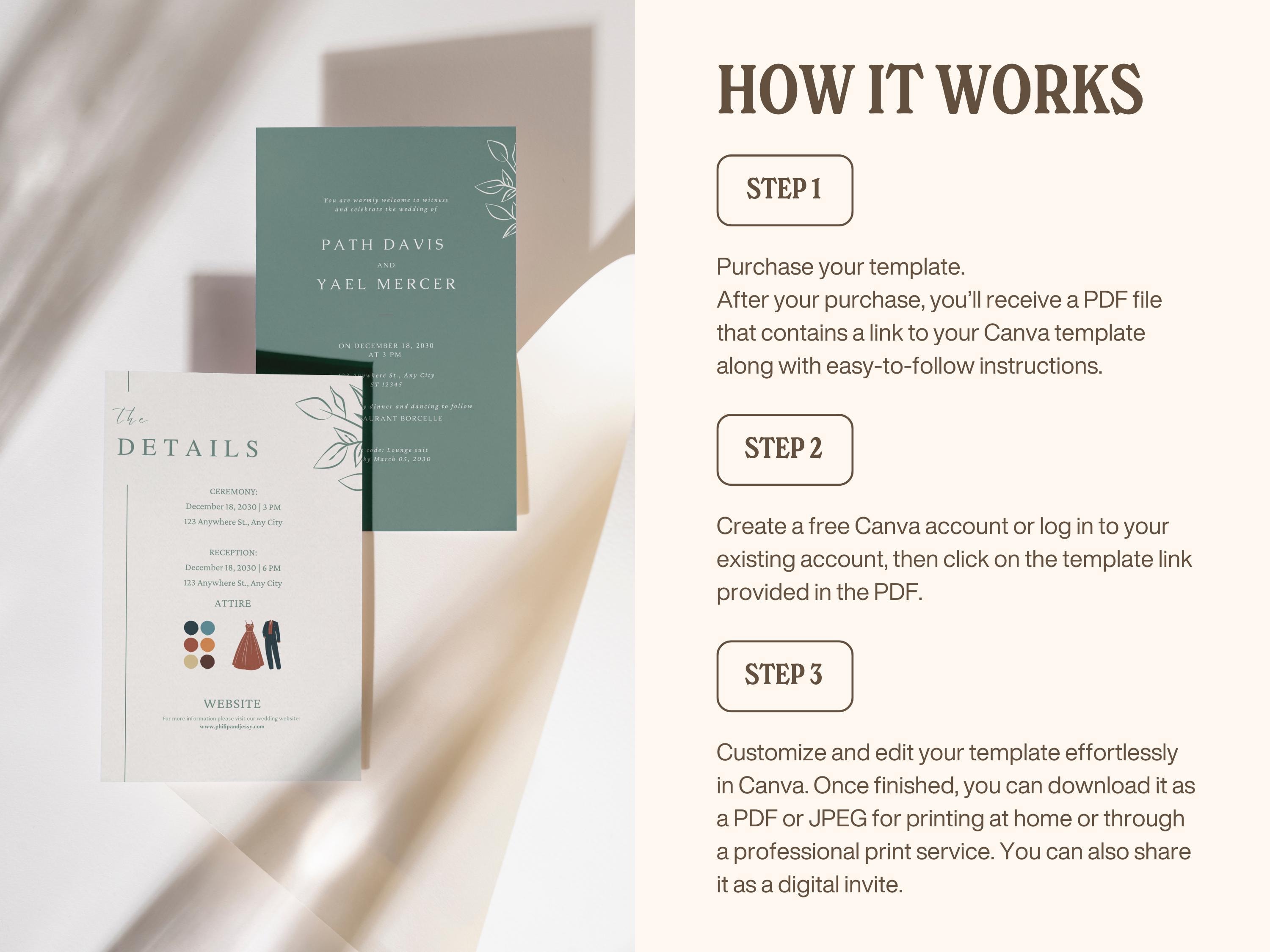 Wedding Entourage Template | Canva Editable Sage Leaf Wedding, DIY ...