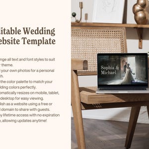 Rustic Sage Wedding Website Template: Editable Canva Design (digital ...