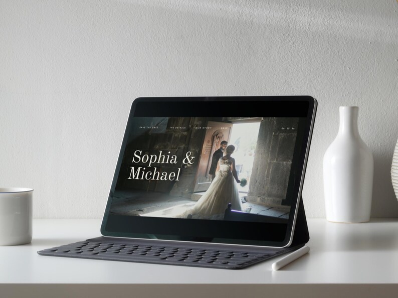 Rustic Sage Wedding Website Template: Editable Canva Design (digital ...