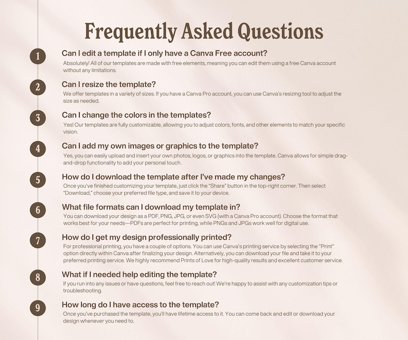 Olive Floral Wedding Entourage Template: Editable Canva Design (digital ...