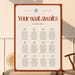 Retro Arc Wedding Seating Chart Template (digital Download) - Etsy
