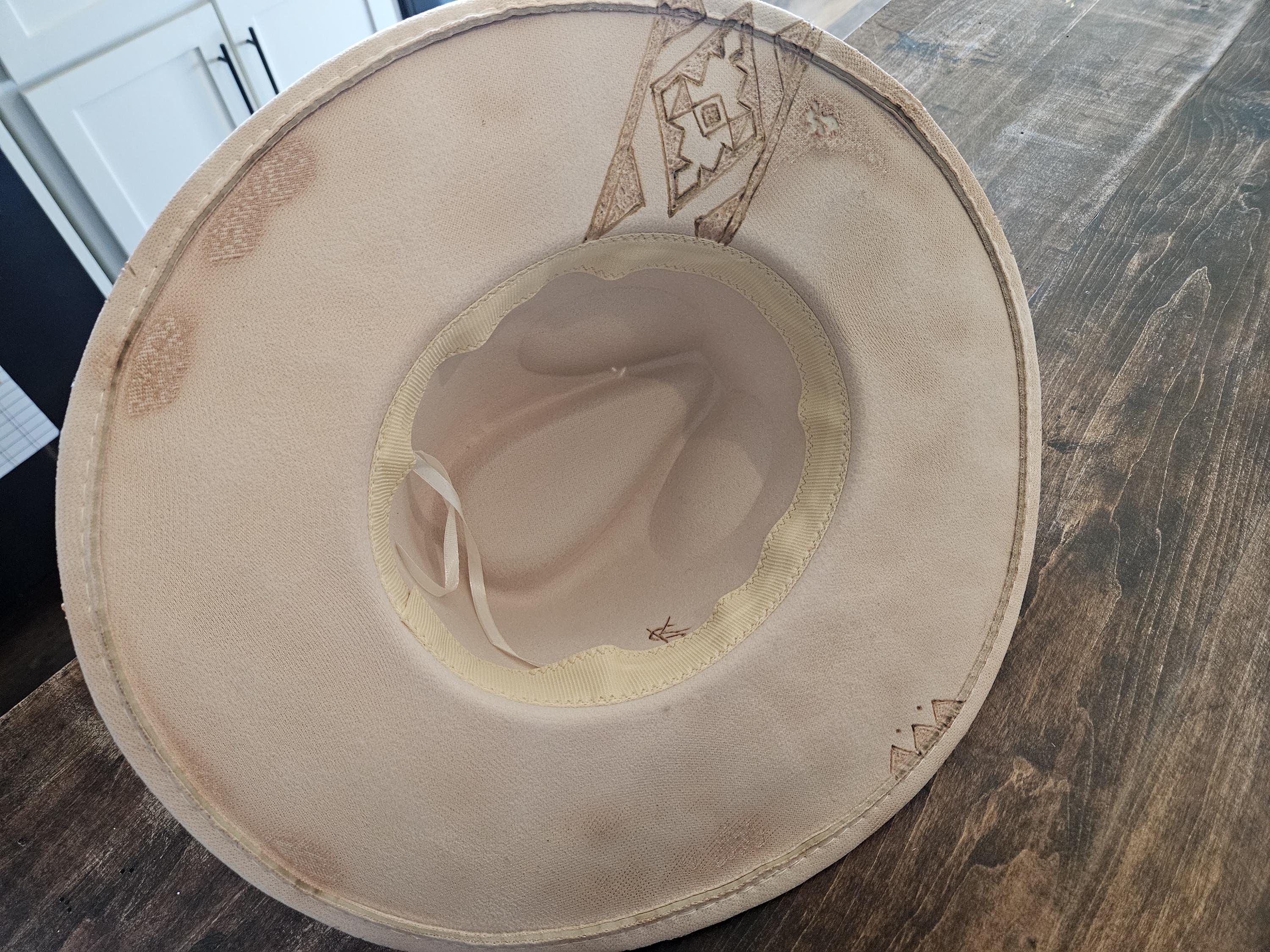 Custom Burned Aztec Hat - Etsy