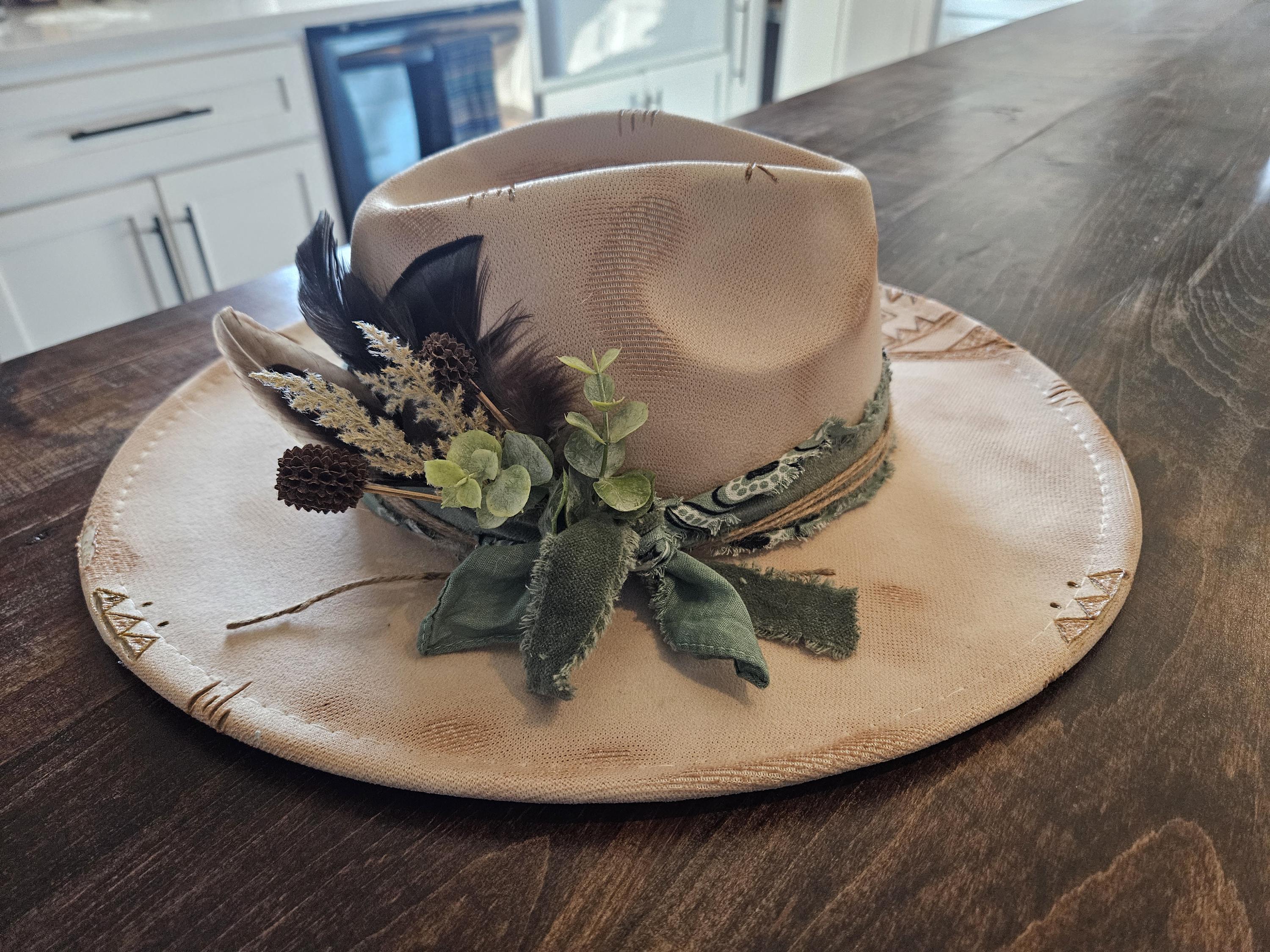 Custom Burned Aztec Hat - Etsy