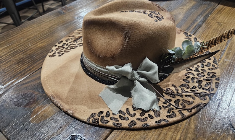 Custom Burned Leopard Hat - Etsy