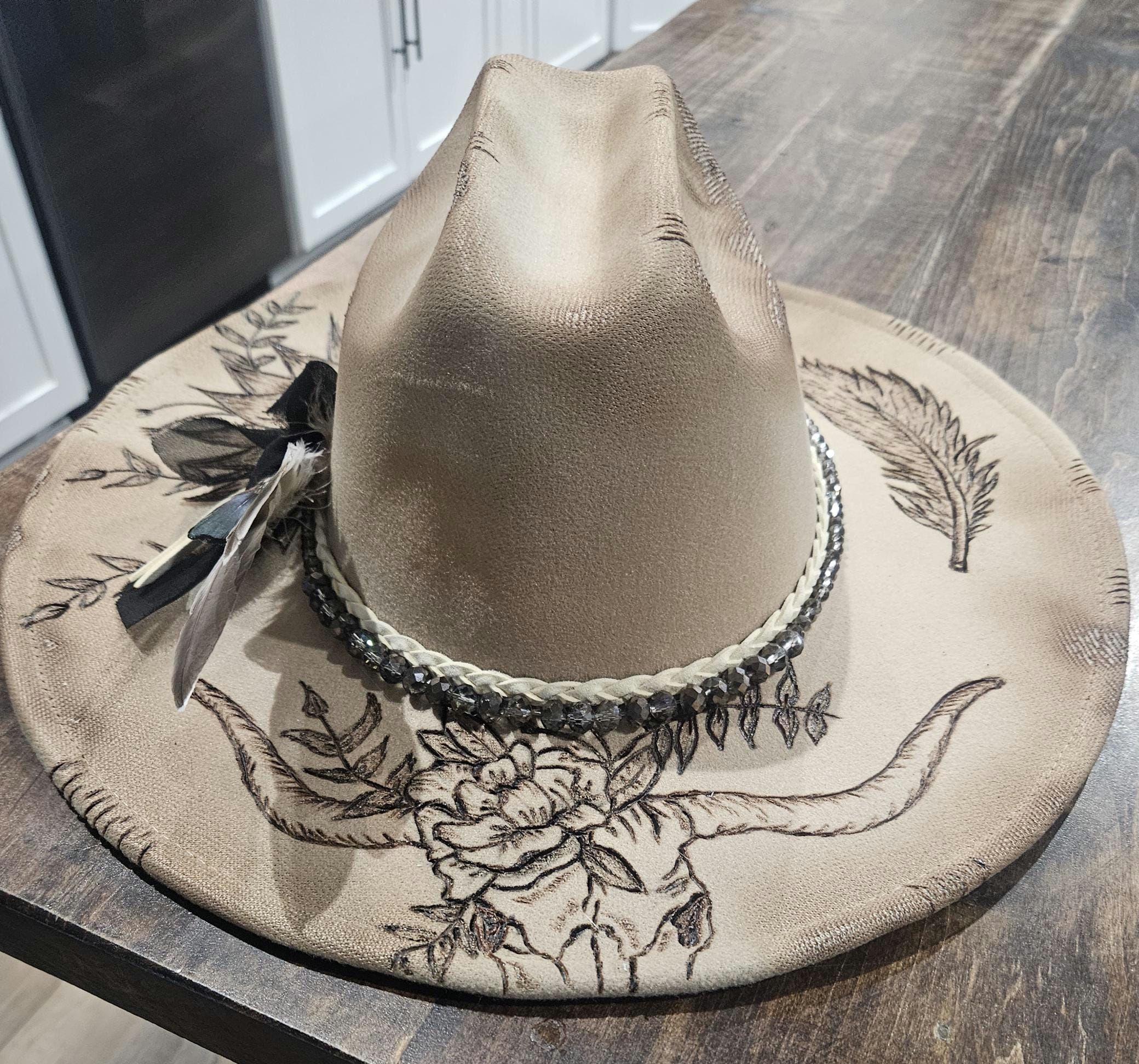 Custom Burned Southwestern Hat - Etsy