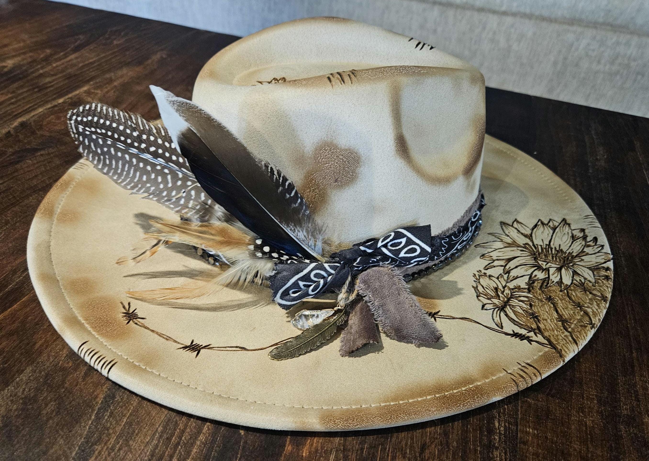 Custom Burned Cactus Hat - Etsy