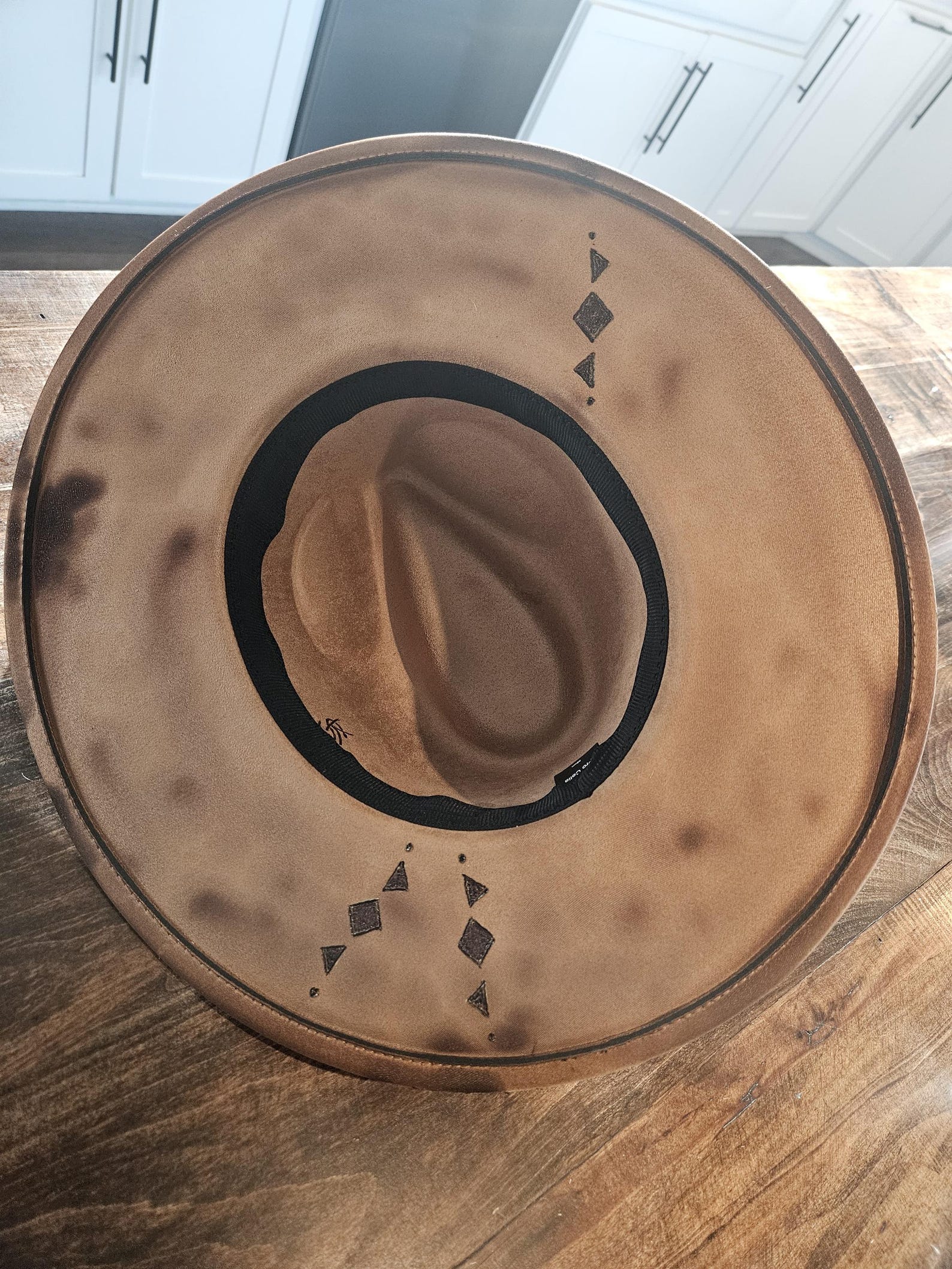 Custom Order Burned Aztec Hat With Brand - Etsy