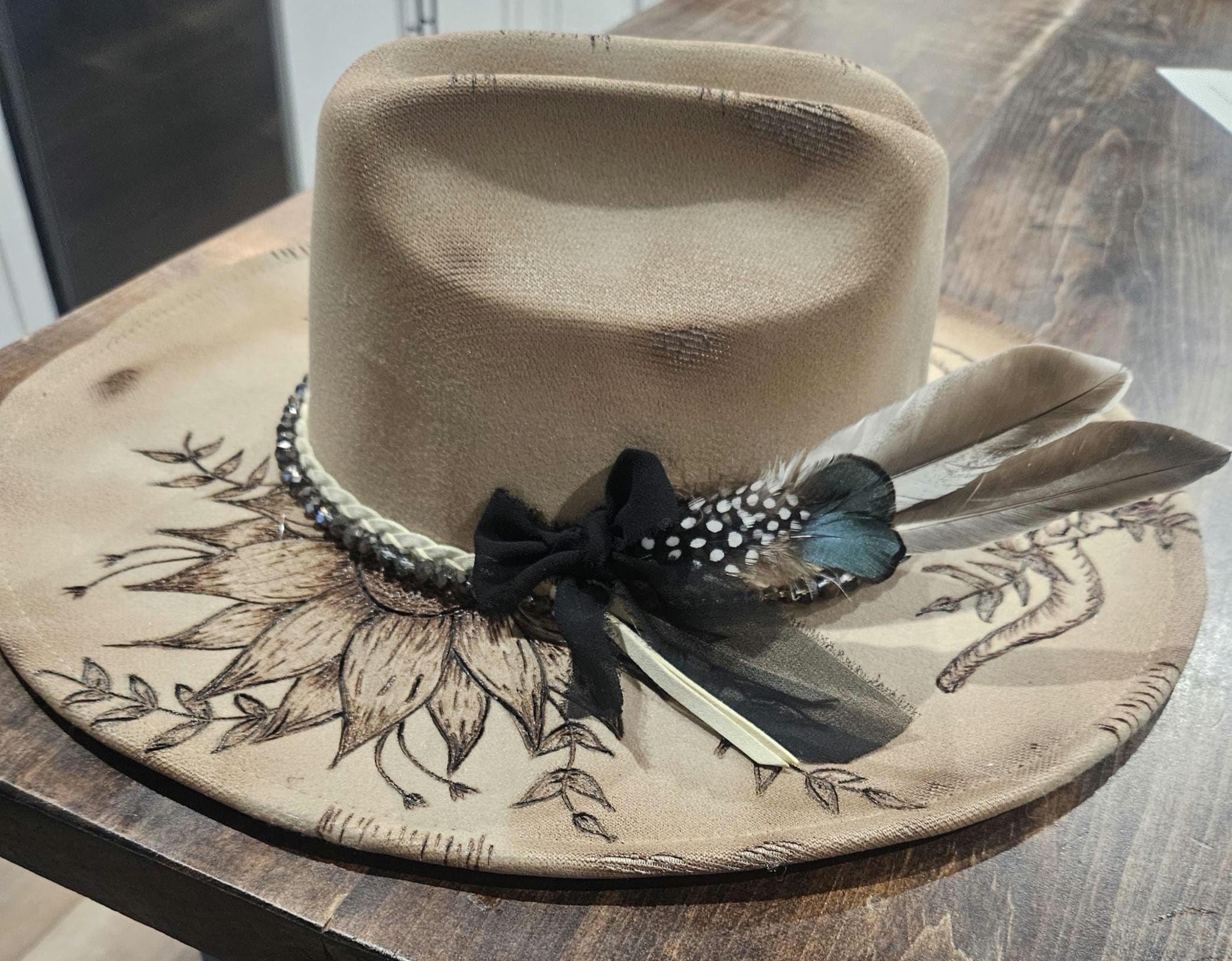 Custom Burned Southwestern Hat - Etsy
