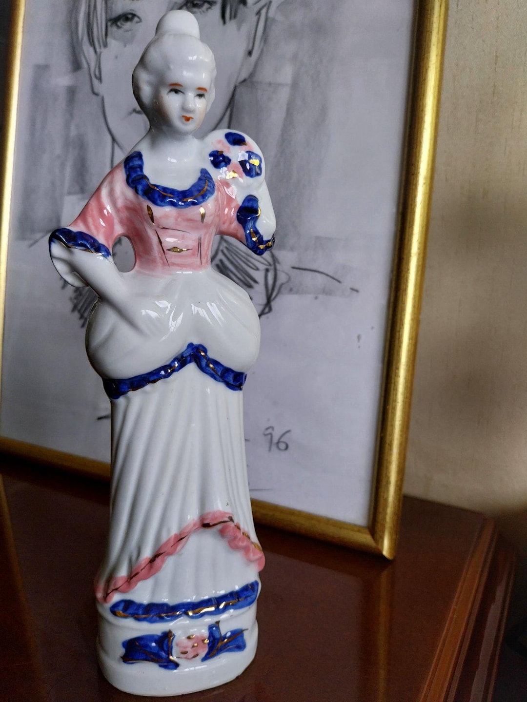 Porcelain Lady Figurine | Rococo Style Figurine| Victorian Woman ...
