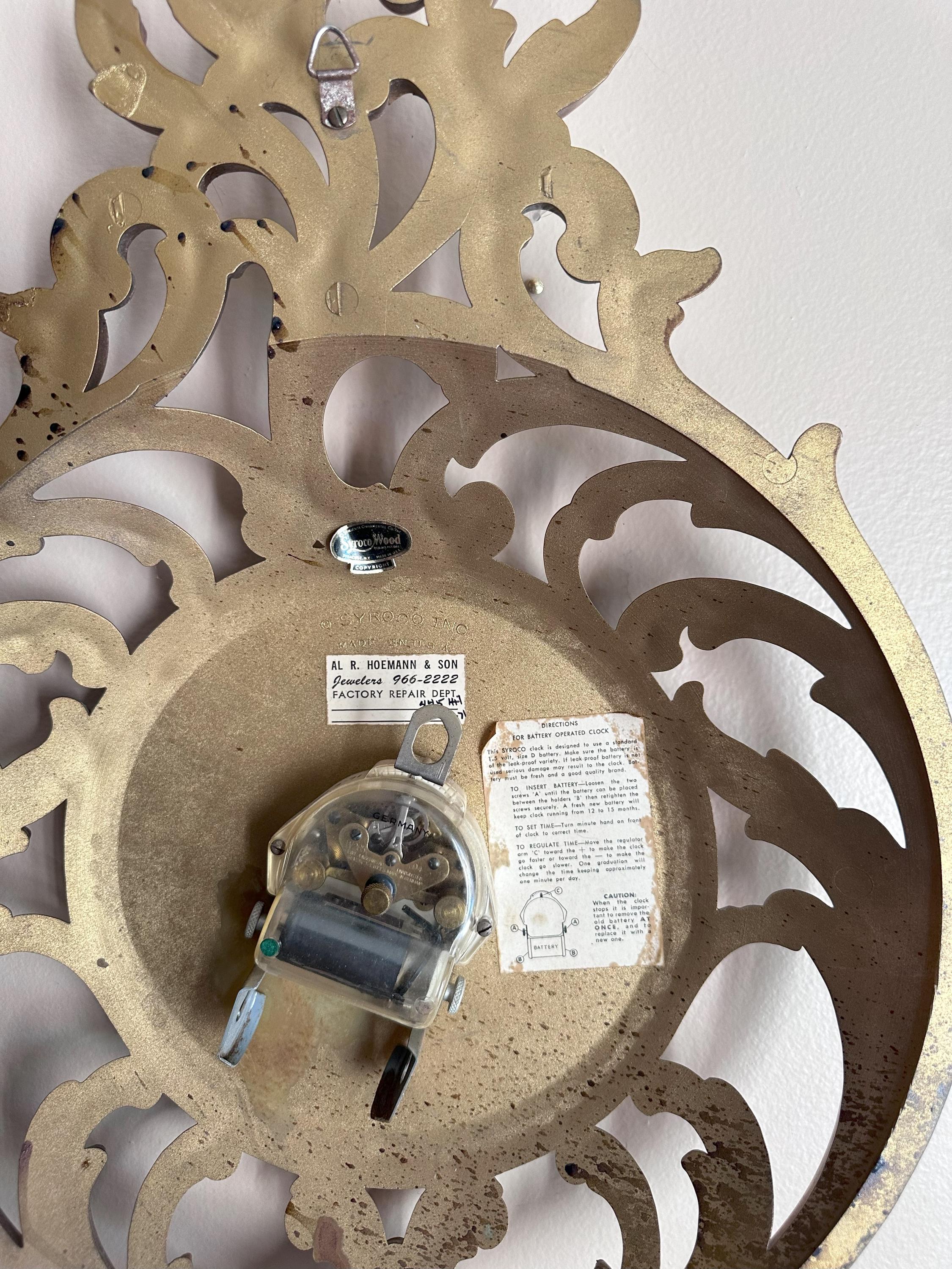 Vintage 1970's Syroco Wood Glam Battery Powered Clock - Etsy