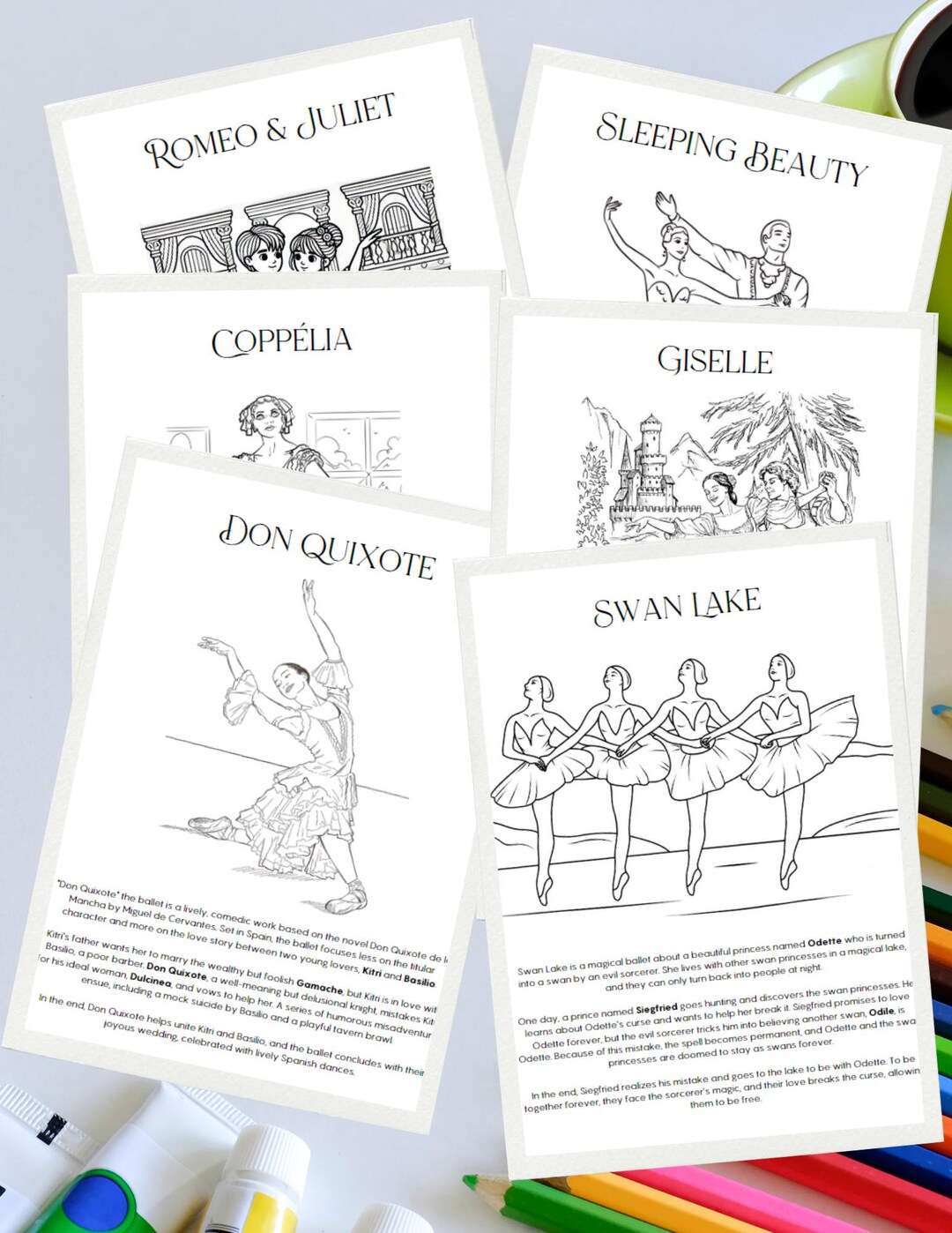 Iconic Ballet Worksheets - Etsy