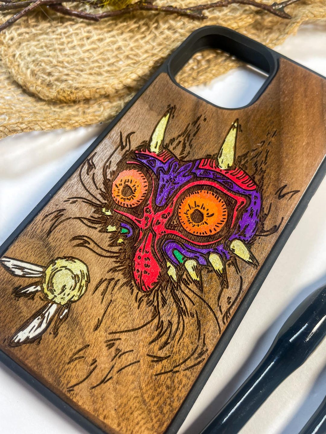 Majoras Mask Hero's Master Sheikah Slate Sword Wood Phone Case Inspired ...