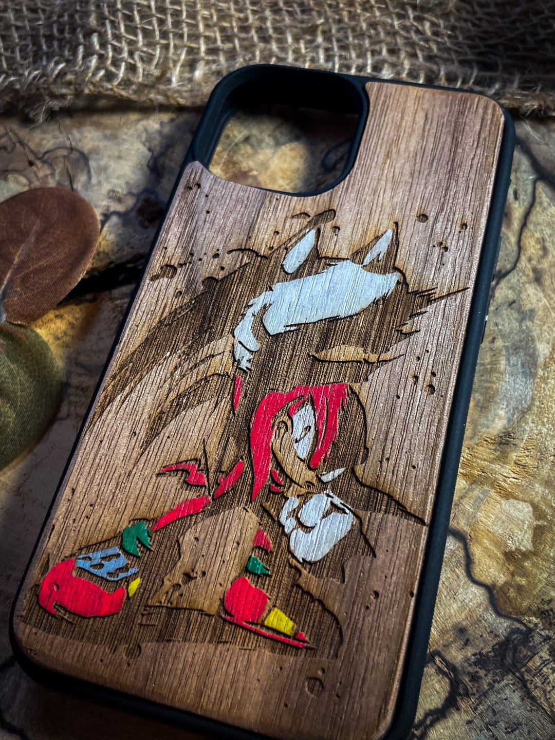 Crimson Knuckles Hedgehog Red Video Game Wood Phone Case - Fierce ...