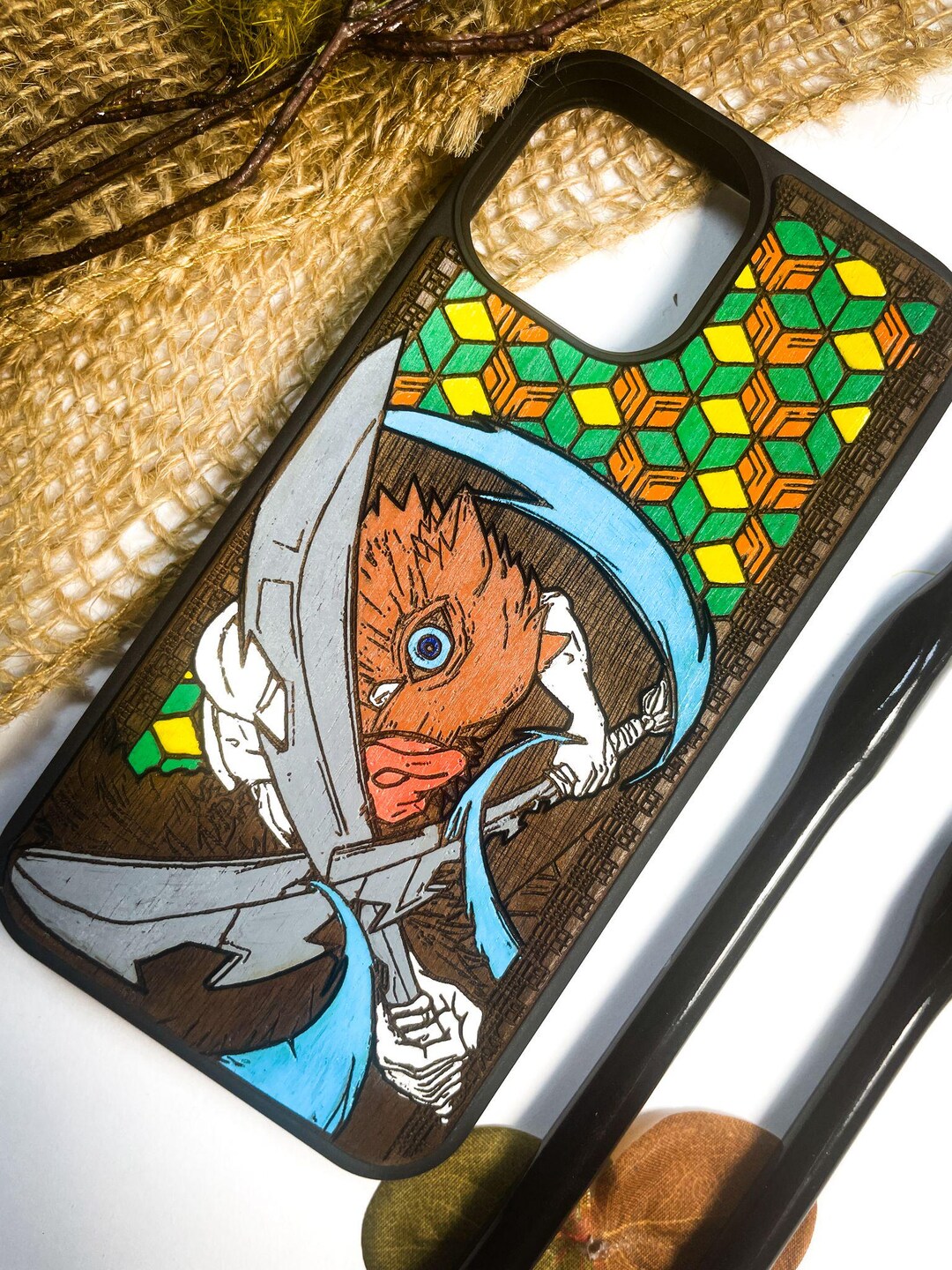 Inosuke Hog Samurai DEMON HUNTER SAMURAI Wood Phone Case for Iphone ...