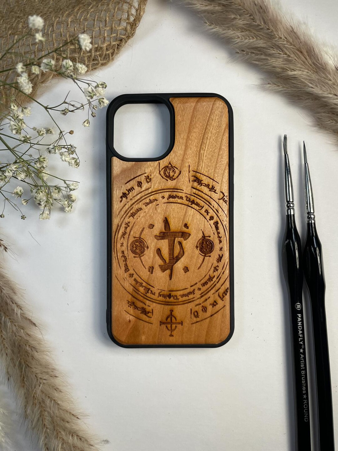Doom Devil Demon Symbols Slayer Eternal Videogame Inspired Wood Phone ...