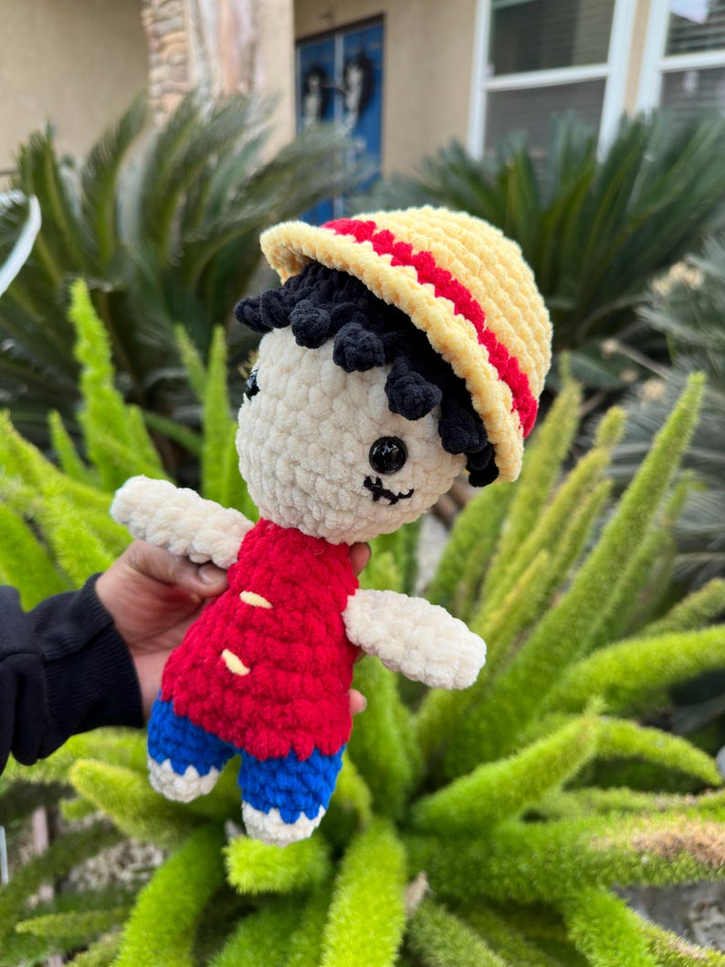 Luffy One Piece Crochet Plushie - Etsy