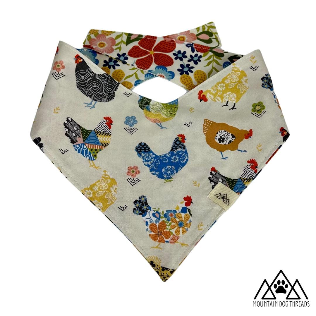 Chicken Dog Bandana • Reversible Dog Bandana • Mountain Dog Threads ...